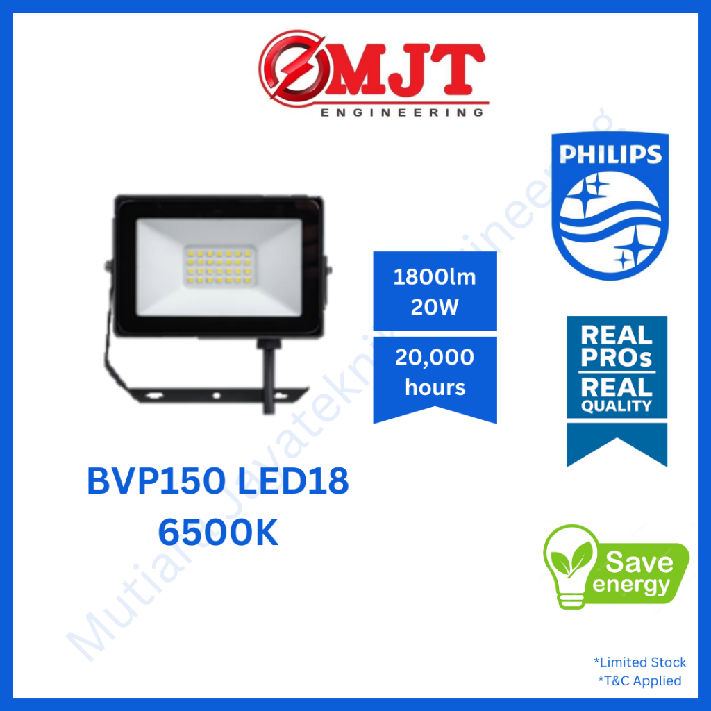 PHILIPS Flood Light Spot Light BVP150 LED18 20W 6500K | Shopee Malaysia