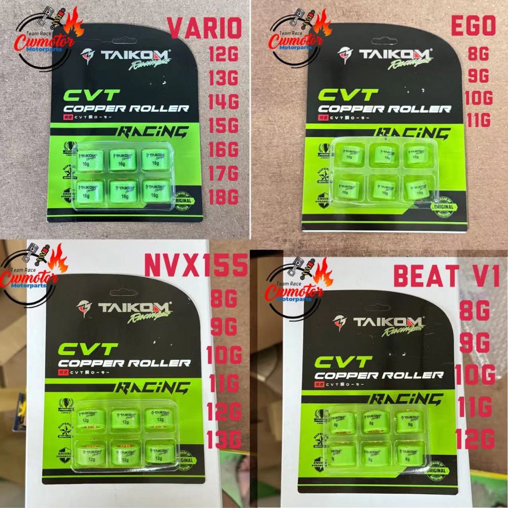 TAIKOM RACING CVT RACING ROLLER COPPER VARIO EGO NVX155 BEAT V1 ...