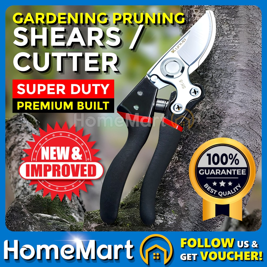 Garden Pruning Cutter Gunting Pokok Heavy Duty Shears Gardening Tools ...
