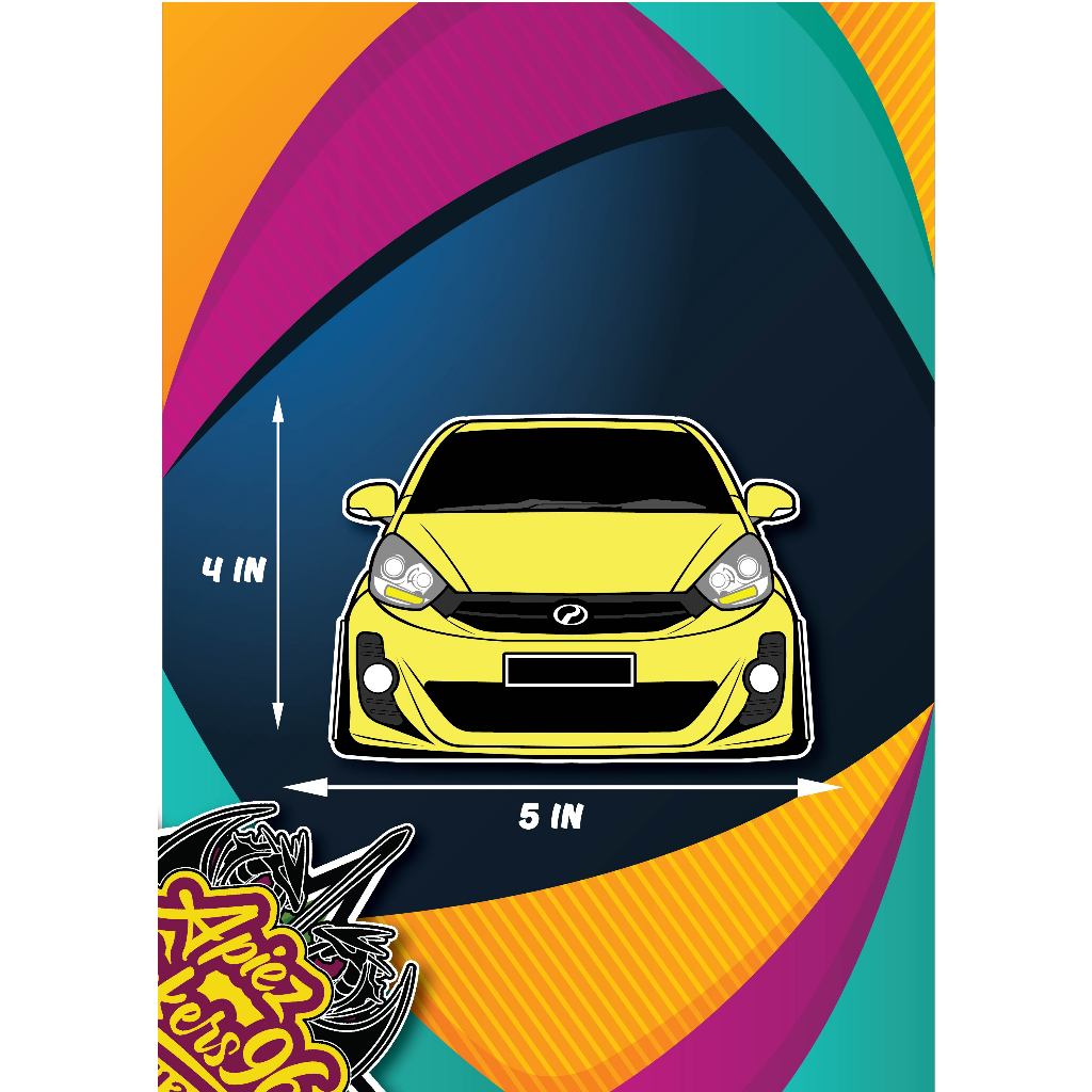 Sticker Myvi SE 2011 (lagi best 1.5/ se 1.3) depan jenis tampal luar ...