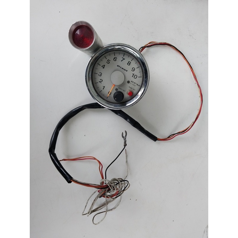 Pivot 80mm rpm tachometer with shift light used Japan | Shopee Malaysia
