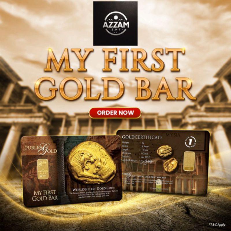 Public Gold My 1st Gold Bar 999.9 1Gram | Shopee Malaysia