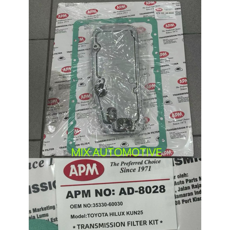APM AUTO TRANSMISSION FILTER ATF TOYOTA HILUX KUN25 KUN26 KUN50 ...