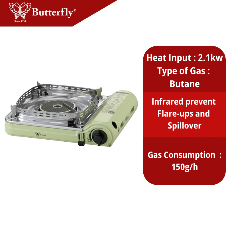 Butterfly Portable Infrared Gas Stove (Wind-Proof) - BPG-218F ...