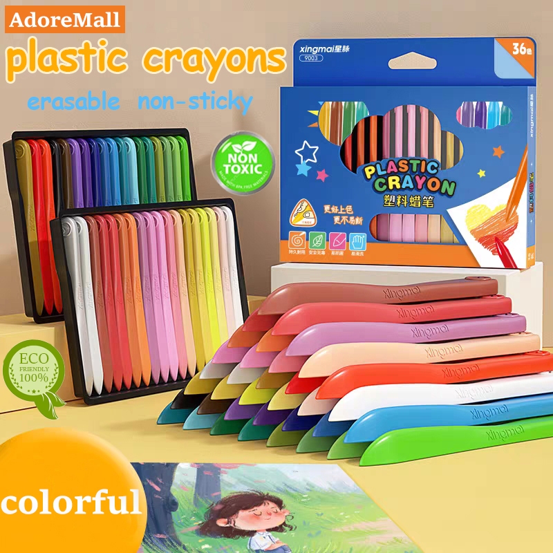 12/18/24/36 Colors Crayons Art Set Painting Safe Non-Toxic Not Dirty ...