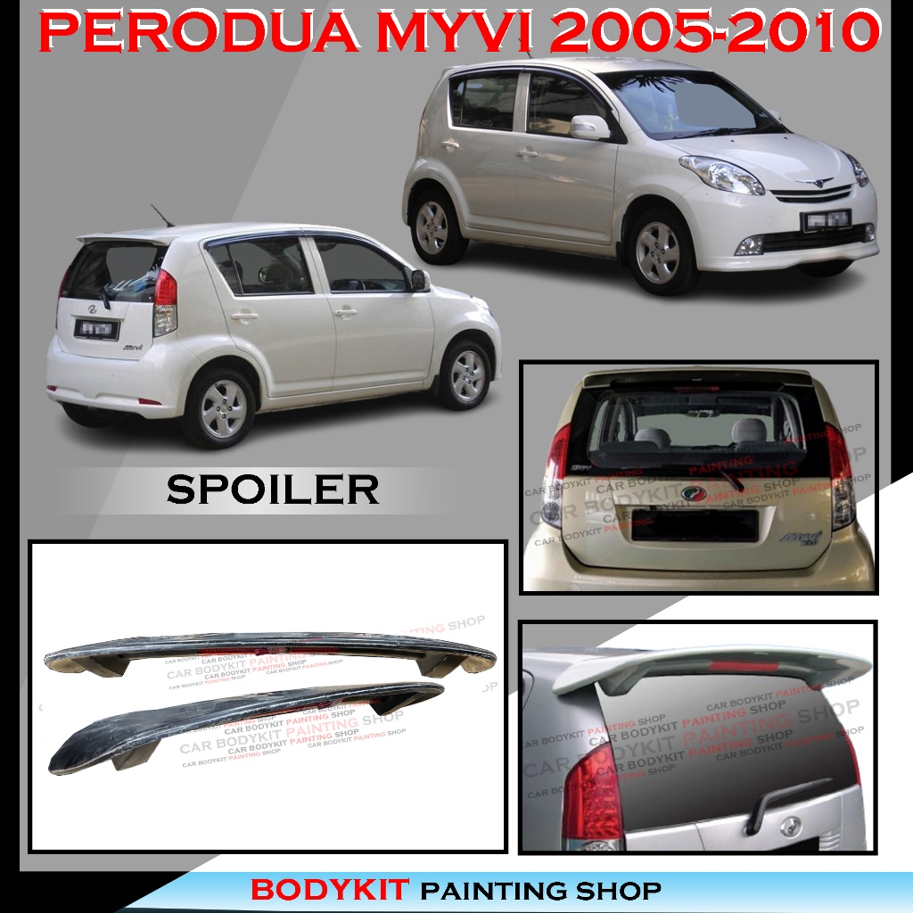 PERODUA MYVI 2005-2010 VALLIANT STYLE REAR TRUNK SPOILER LIP WITH LED ...