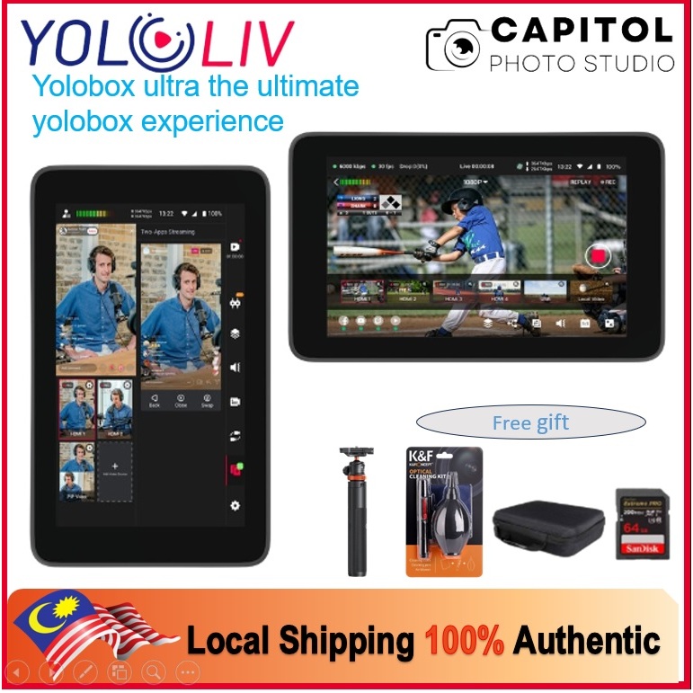 YoloLiv YoloBox Ultra Portable Multicamera Encoder/Streamer, Switcher ...