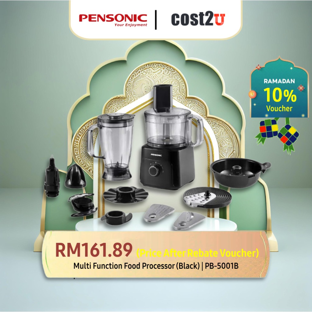 [Limited Edition] Pensonic Multi Function Food Processor | PB-5001B ...