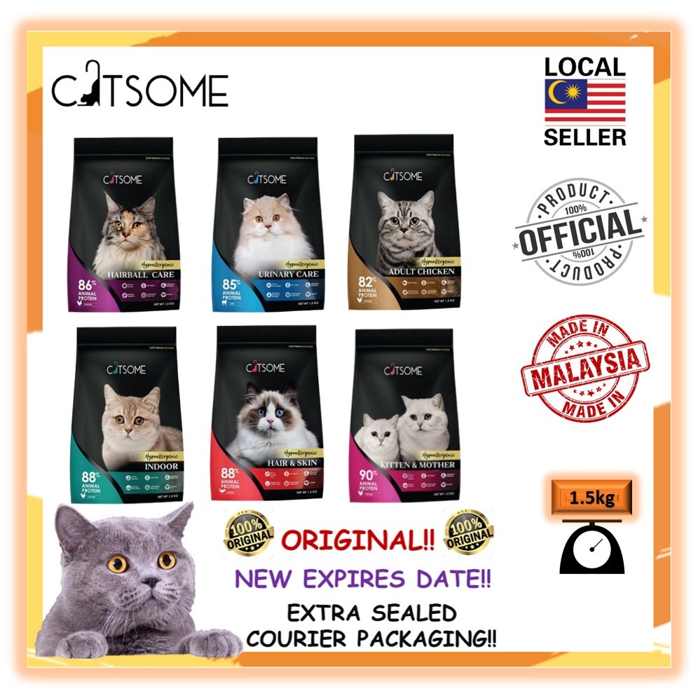 CATSOME HYPOALLERGENIC ALL FLAVOR CAT FOOD 1.5KG | Shopee Malaysia
