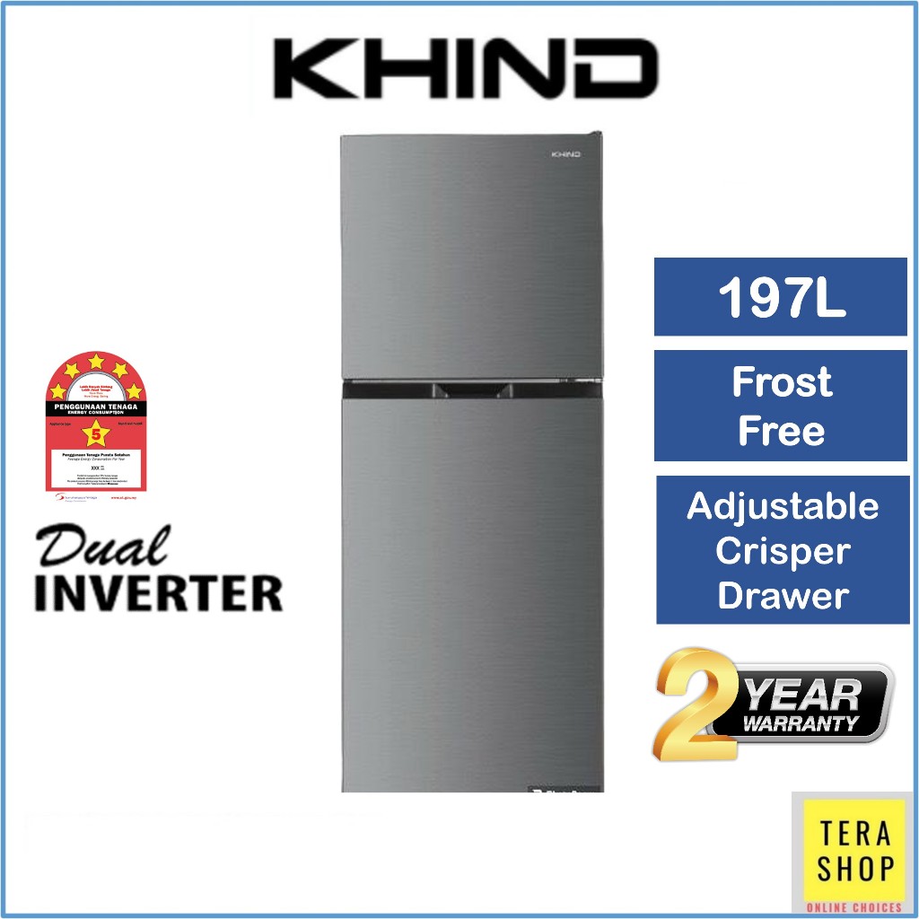 Khind RF205 (197L) RF275 (247L) RF355 (334L) Refrigerator Peti Sejuk ...