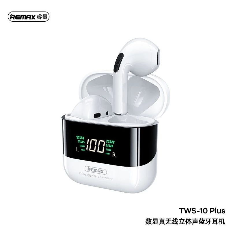 REMAX TWS 10 PLUS TRUE WIRELESS STEREO MUSIC EARBUDS 5.1 WITH DIGITAL DISPLAY | Shopee Malaysia