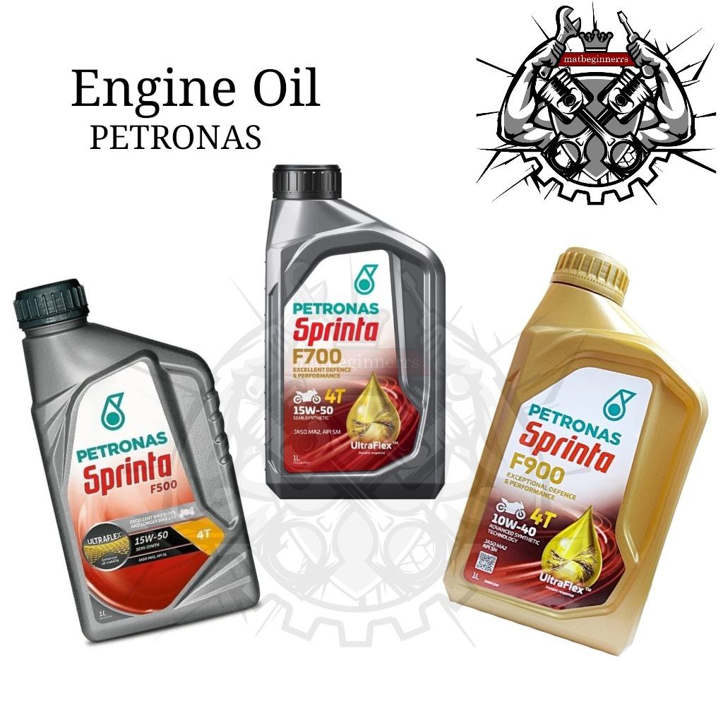 Petronas Engine Oil 4T Fully Synthetic Semi Synthetic F500 F700 F900 1L ...