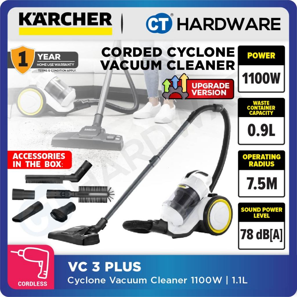 Karcher VC3 Plus Multi-Cyclone Vacuum Cleaner [ Bagless Vacuum Cleaner ...