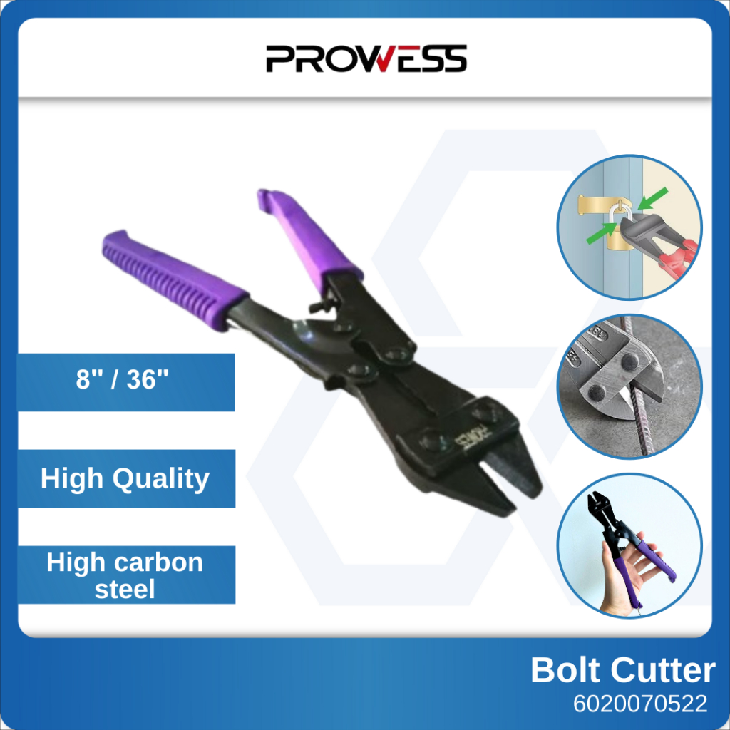 PROWESS 8" 200mm 36" 900mm Heavy Duty Mini Bolt Cutter Pemotong Besi ...