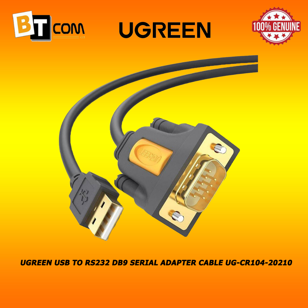 UGREEN USB TO RS232 DB9 SERIAL ADAPTER CABLE UG-CR104-20210 | Shopee ...