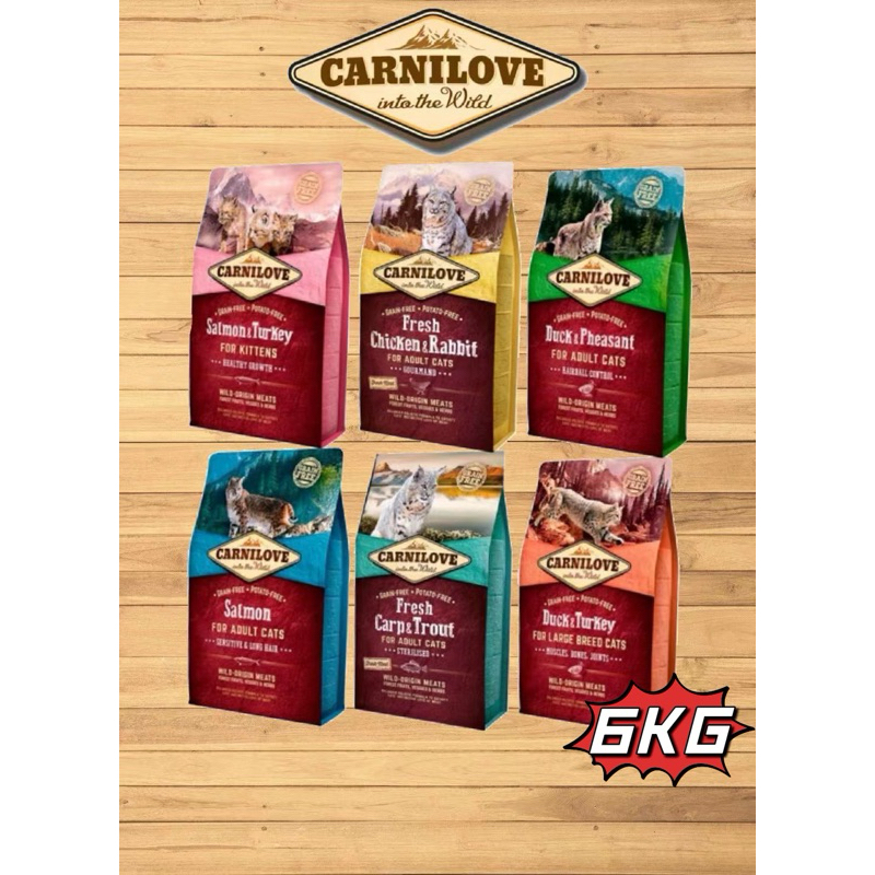 Carnilove Grain Free Cat Food 6kg Free shipping(Salmon Kitten / Salmon ...