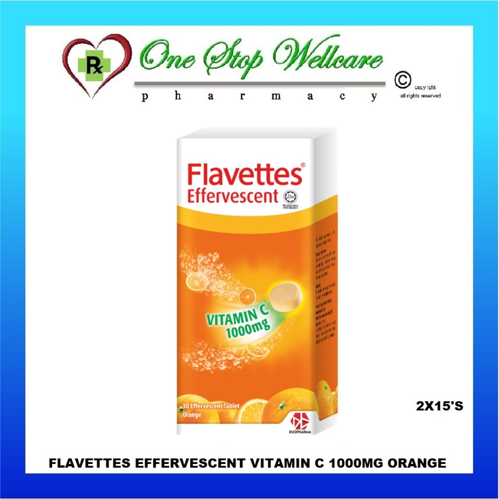 FLAVETTES EFFERVESCENT VITAMIN C PASSION FRUIT 1000MG / VITAMIN C ...