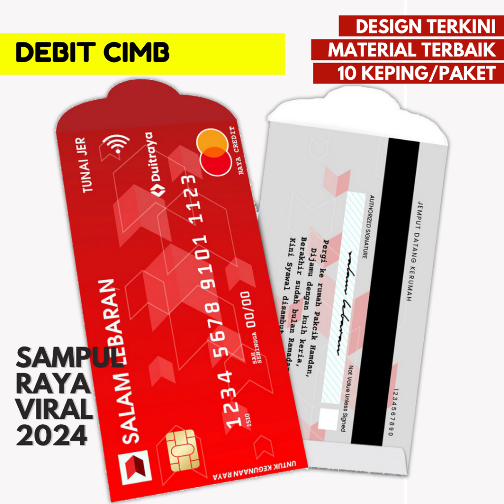 Sampul Raya Viral 2024 Kualiti Terbaik Ready Stock Debit CIMB | Shopee ...