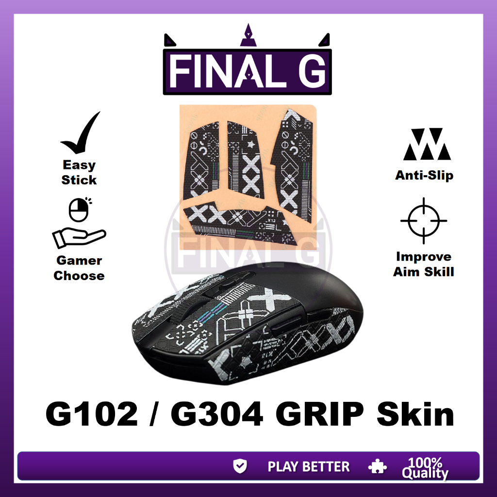 G102 G304 Grip Skin Tape Sticker Anti Slip Anti Sweat For Logitech G102 ...