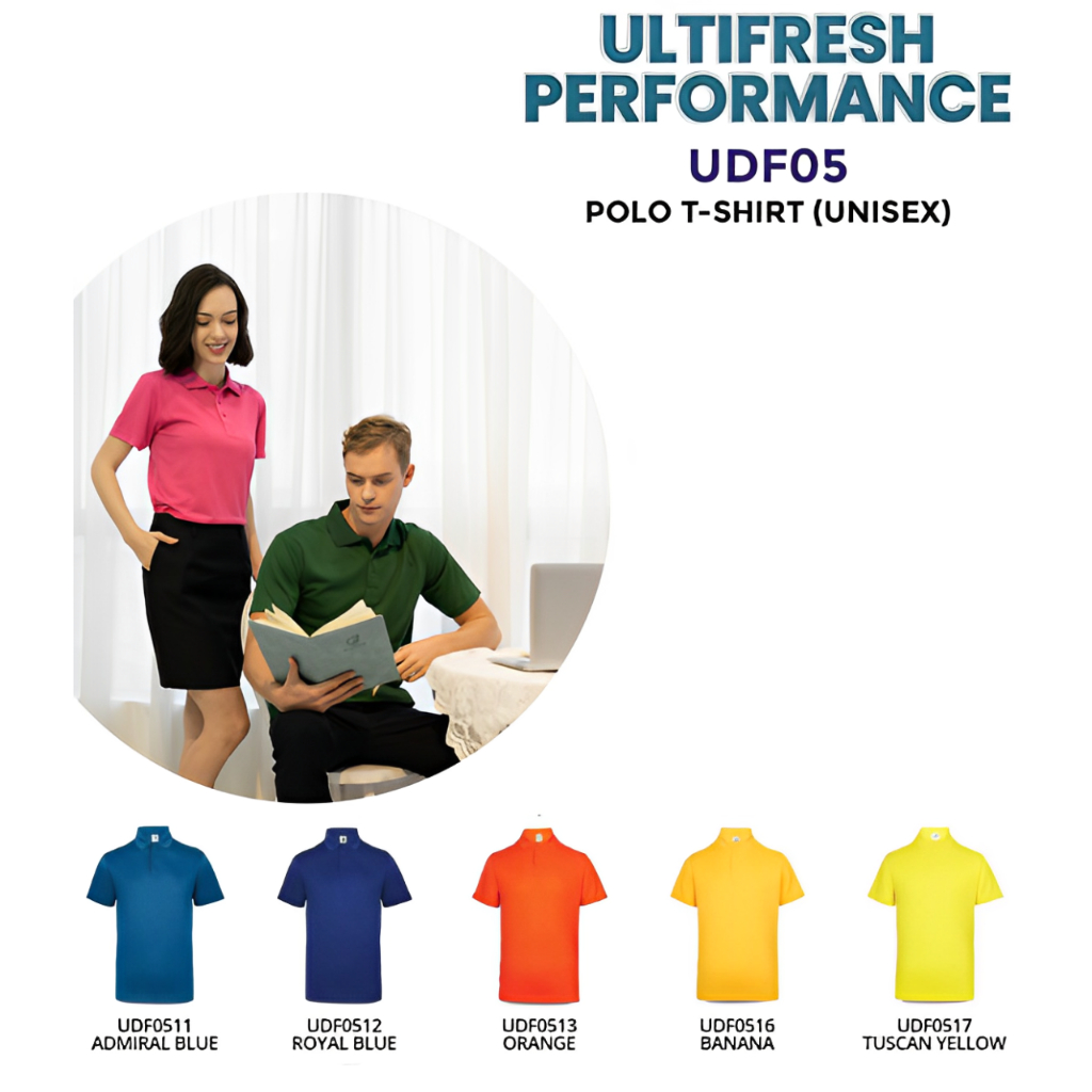ULTIFRESH Anti Bacterial Polo Shirt Performance Dry Fit Polo Tee Baju Koler Baju Baju Lelaki ...