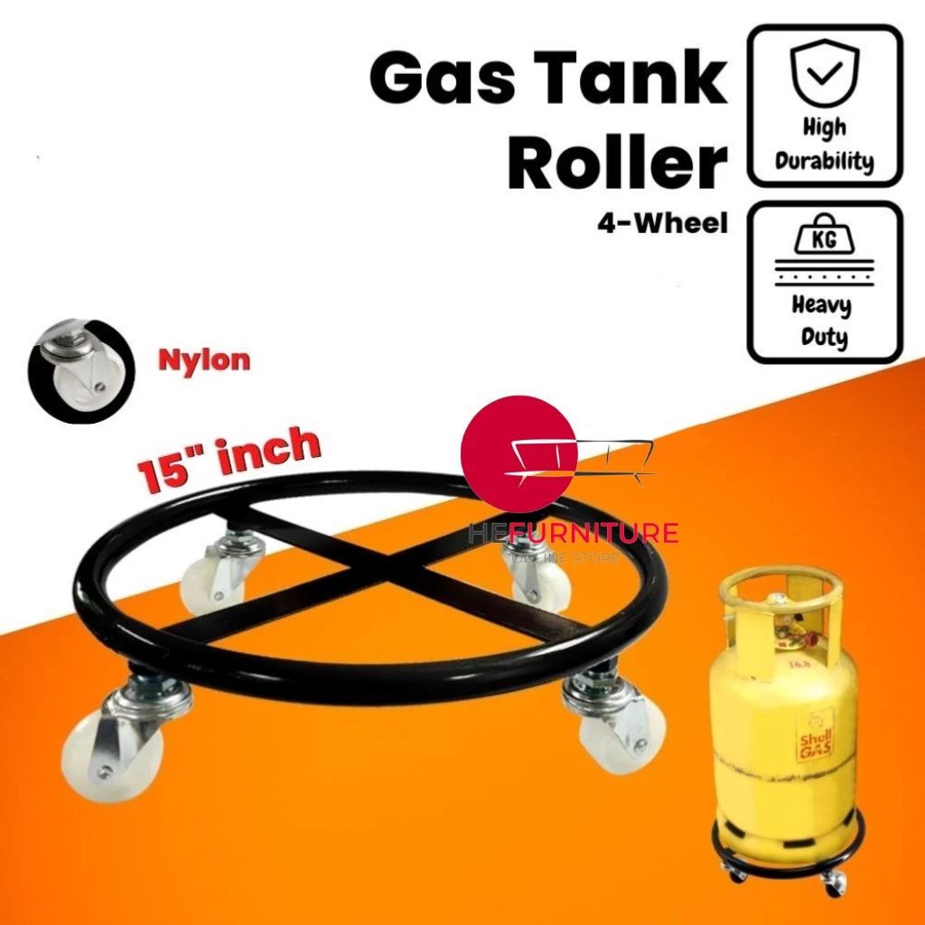 High Quality Heavy Duty 4 Wheel Iron Gas Tank Roller/Metal Gas Stand ...
