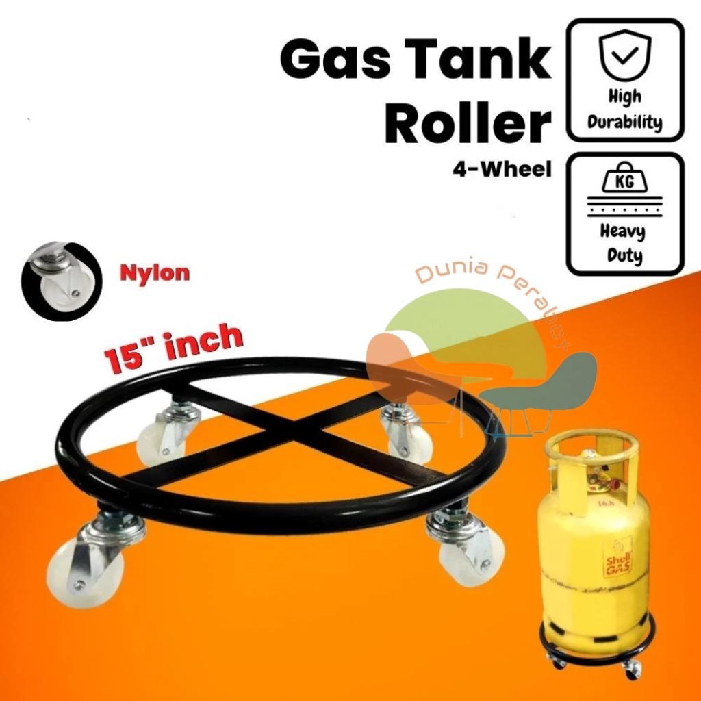 Berkualiti tinggi tugas berat 4 Roda besi Gas tangki Roller/logam Gas ...