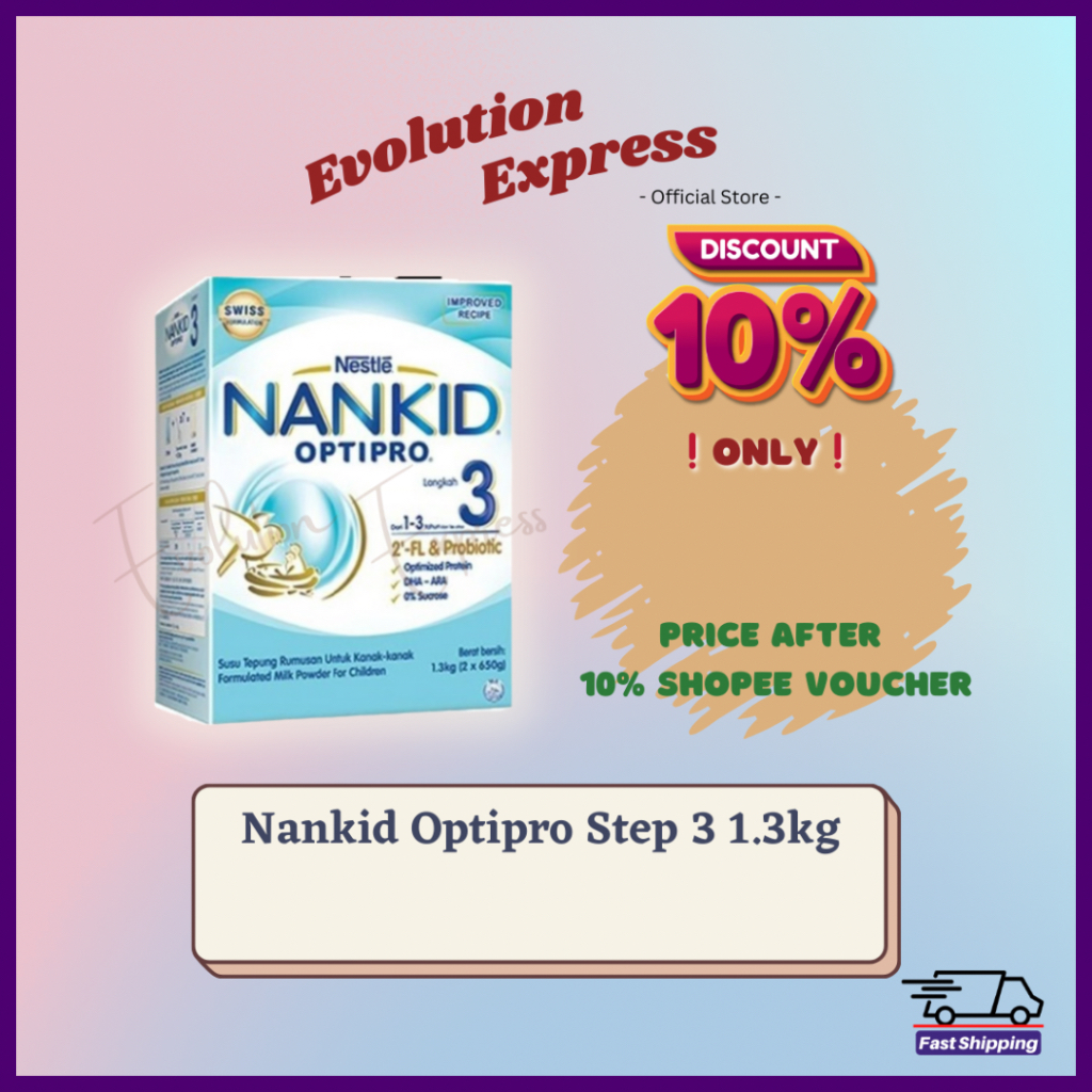 *New*Nestle NANKID OPTIPRO Step 3 With 2' -FL&Probiotic ( 1.2kg )Exp 7/ ...