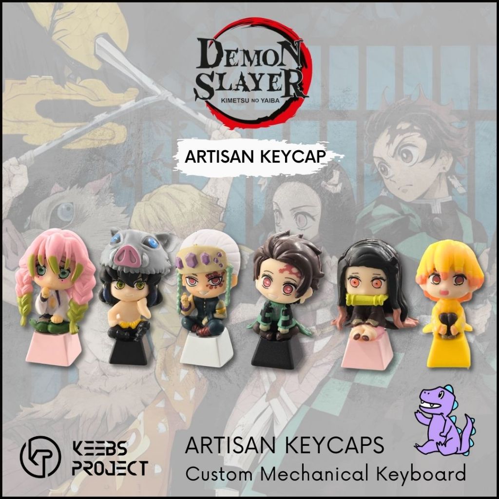 [Ready Stock] Artisan Keycaps- Demon Slayer Series Anime | Custom Made ...