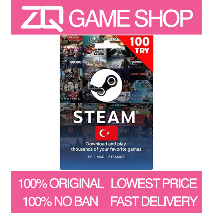 [TR] Steam Wallet Turkey Games Gift Card Code TRY PC Handheld [Instant ...