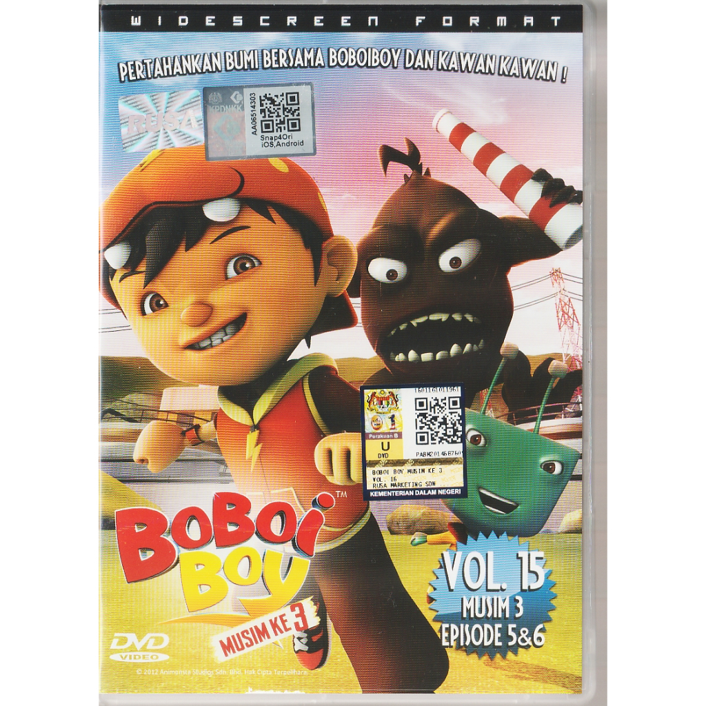 DVD BOBOIBOY MUSIM KE 3 VOL 15 ( ORIGINAL ) | Shopee Malaysia