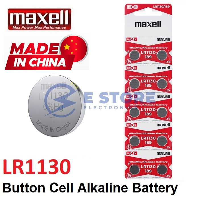 LR1130 AG10 LR54 189 GENUINE Maxell Button Cell Alkaline Battery 1.5V | Shopee Malaysia