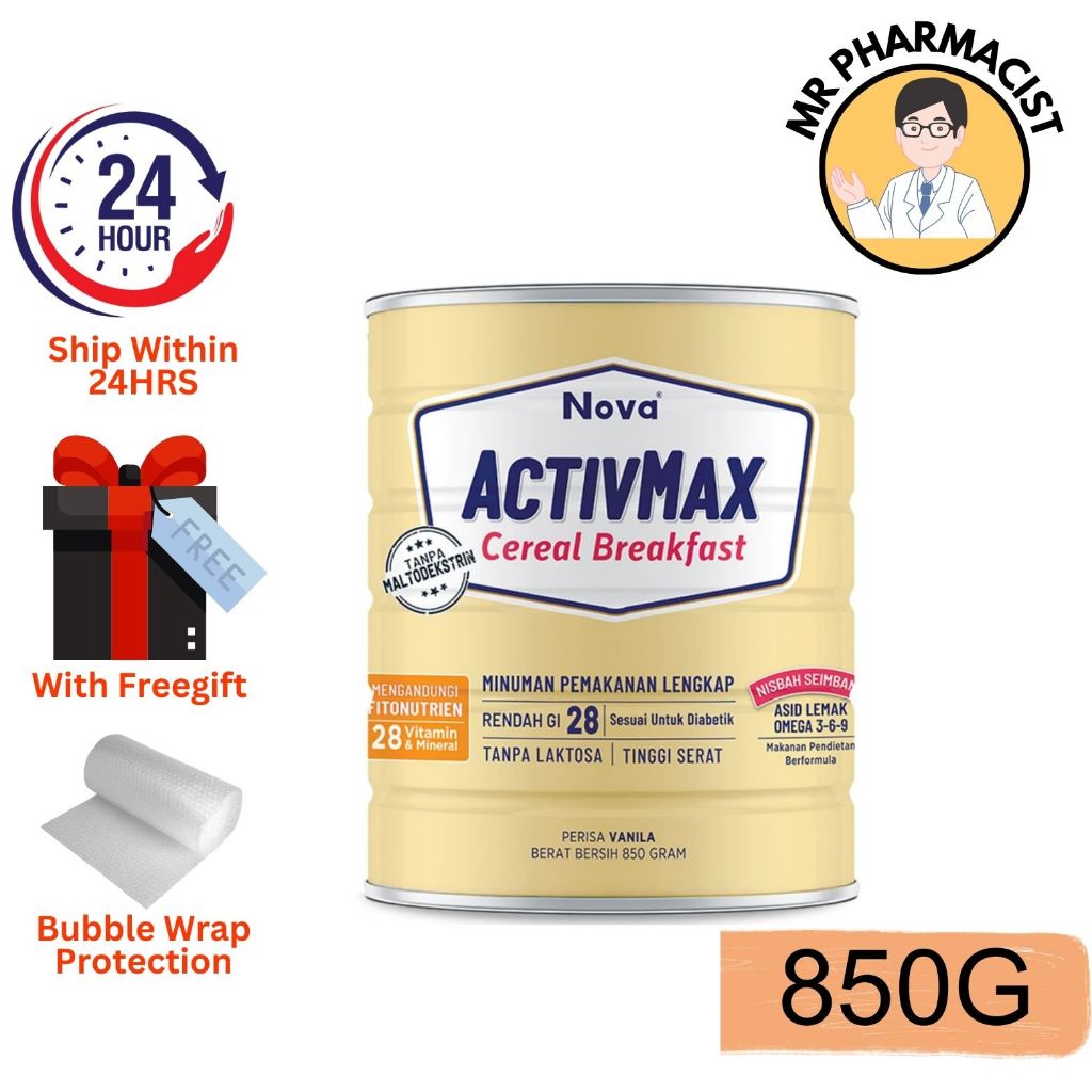 Nova Activmax Cereal Breakfast - vanilla flavour 850GM | Shopee Malaysia