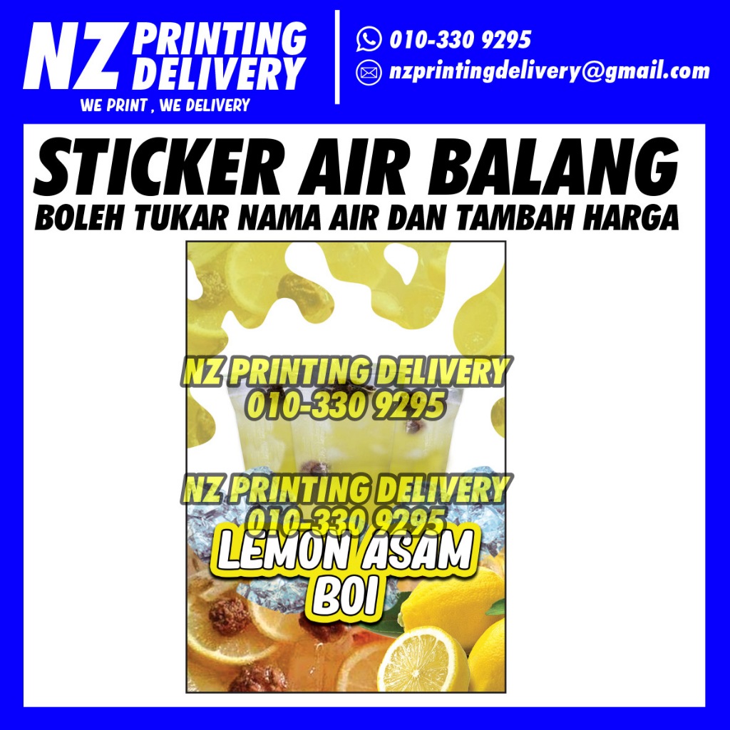 Sticker Air Balang Lemon Asam Boi | Shopee Malaysia