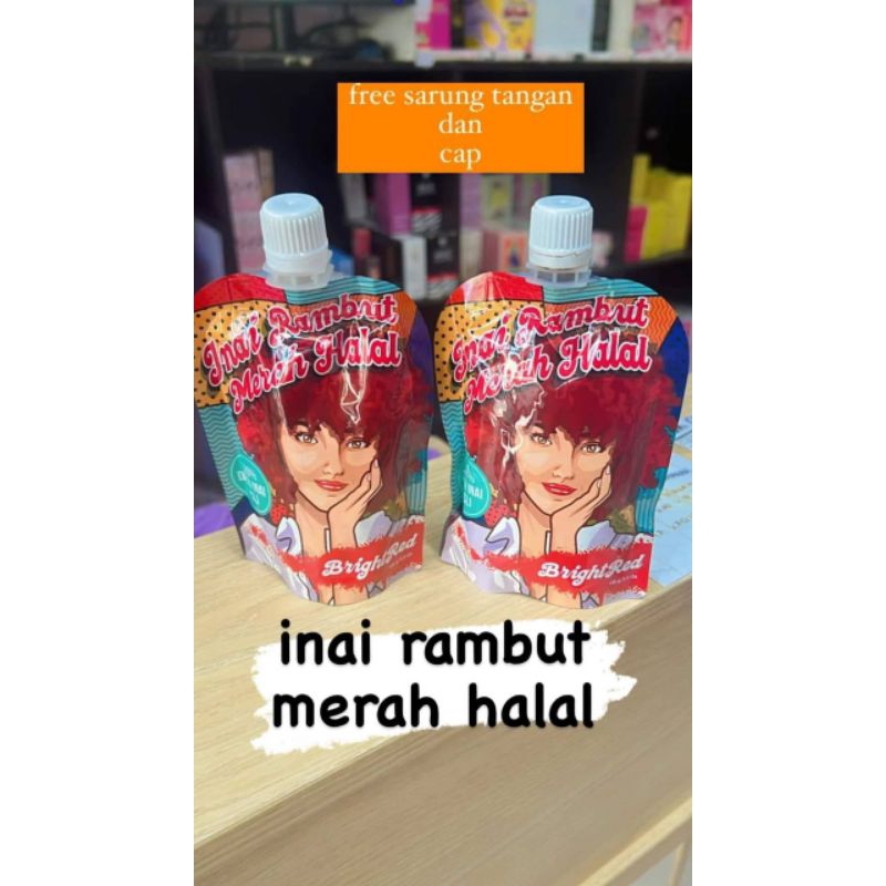 INAI RAMBUT MERAH HALAL | Shopee Malaysia