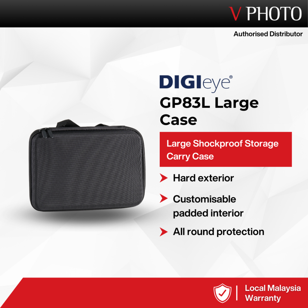 Digieye GP83 Large Shockproof Storage Carry Case for GoPro DJI Insta360 ...