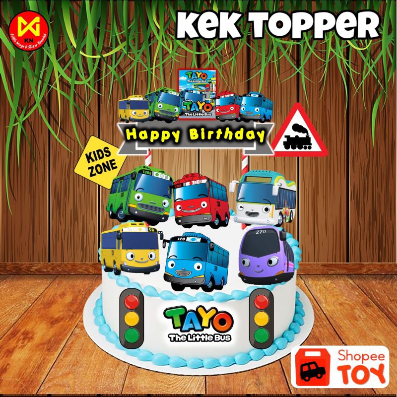 Kek Topper Tayo Little Bus | Shopee Malaysia