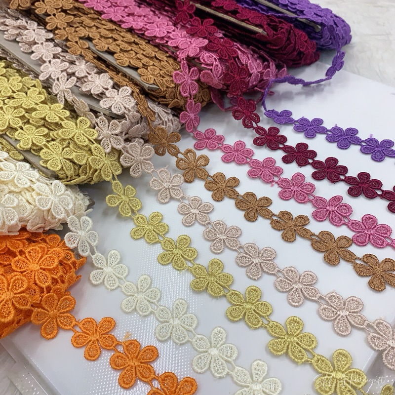 Chemical Flower Lace/ Renda Baju/ Embroidery Lace / Chemical Lace ...