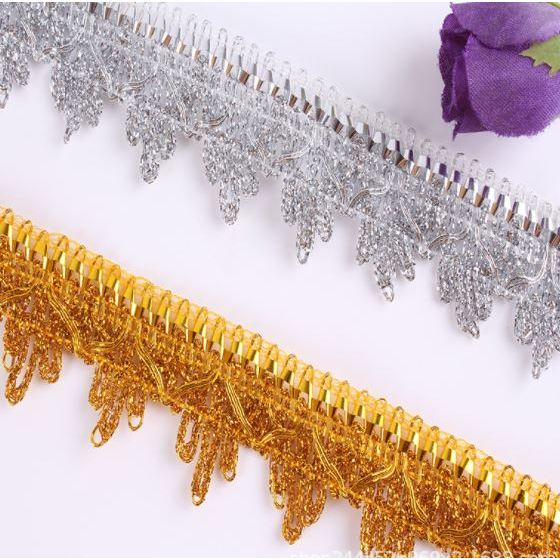 1 yards Gold Silver Lace Ribbon Trims For Stage Performance Party ...