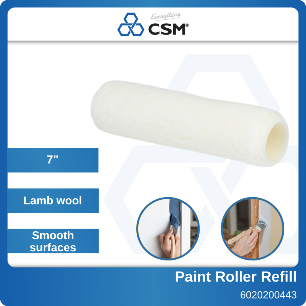 CSM 7" LAMB WOOL PAINT ROLLER REFILL | Shopee Malaysia