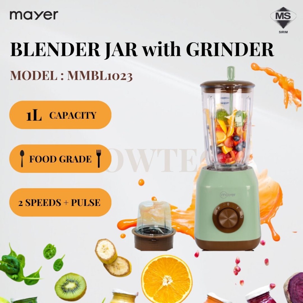 MISTRAL Mayer Blender Jar with Grinder 1 Litre MMBL1023 Juice/Puree ...