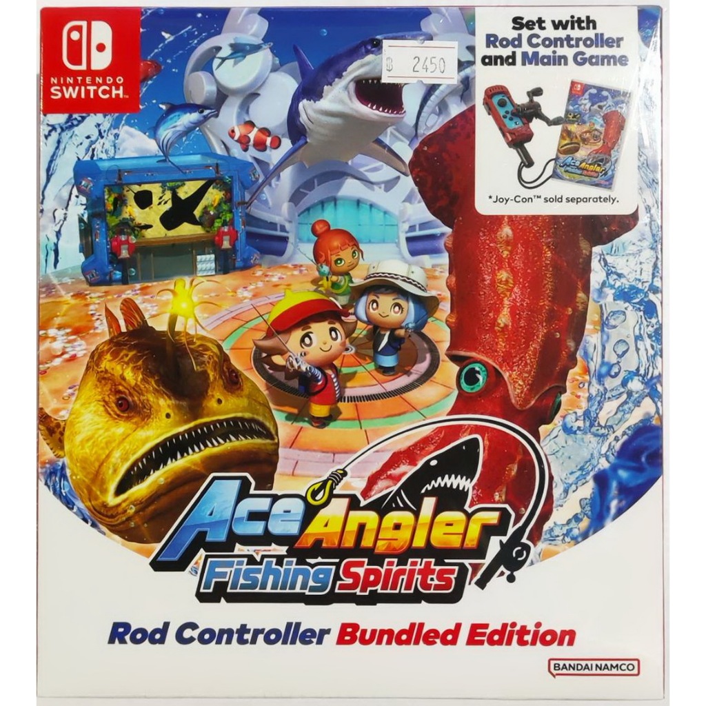 NINTENDO SWITCH ACE ANGLER FISHING SPIRITS ROD CONTROLLER BUNDLED ...