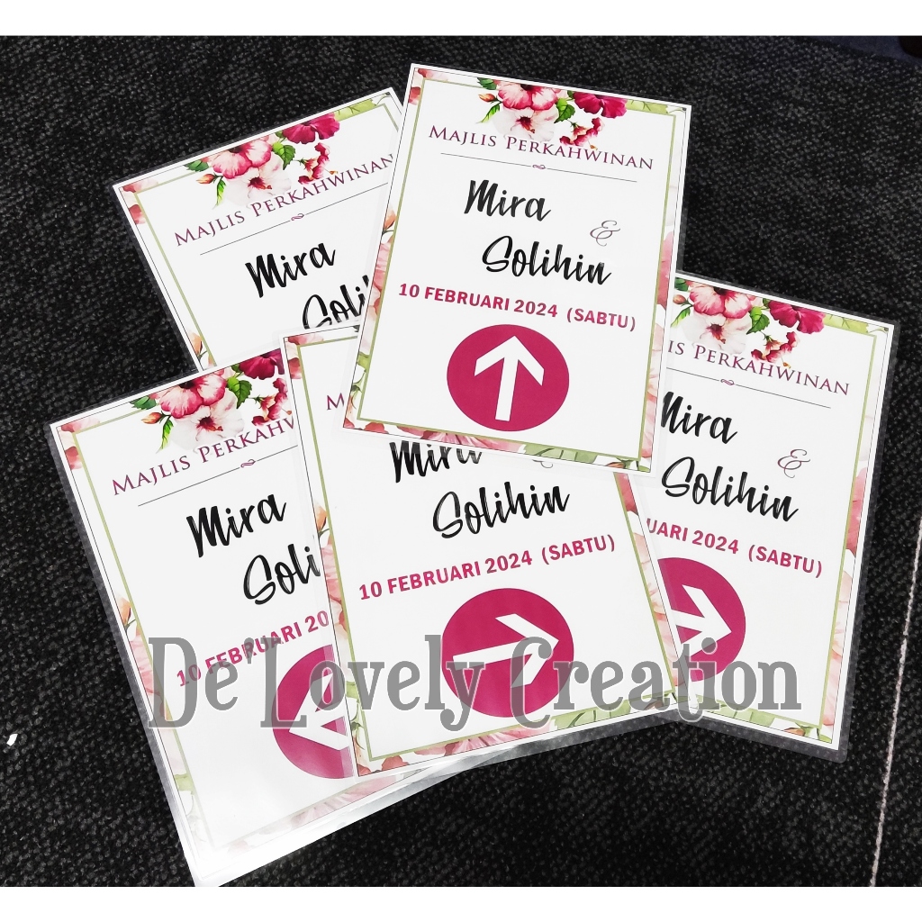 {A4 Laminate Petunjuk Arah Majlis Kahwin Wedding Ceremony Direction ...