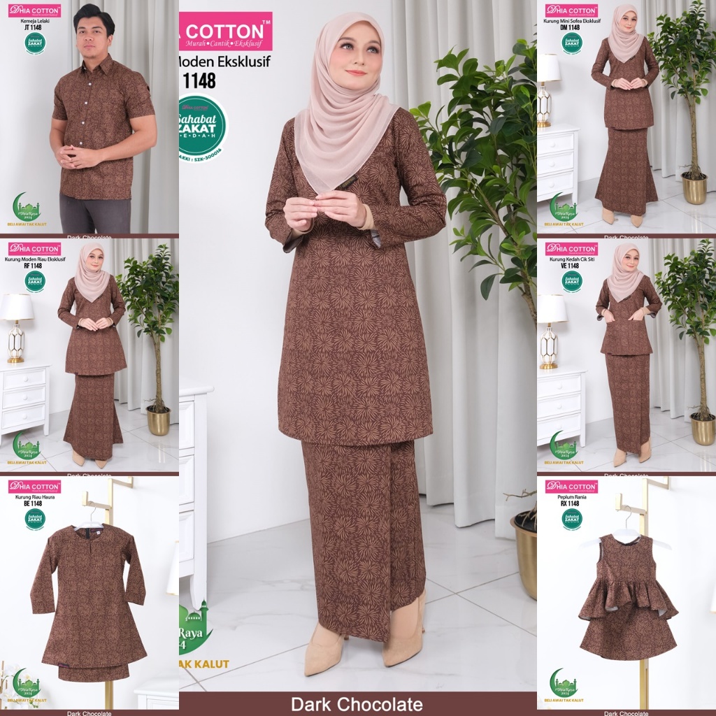 DHIA COTTON | SET SEDONDON FAMILY RAYA 2025 - SET 1148 | Shopee Malaysia
