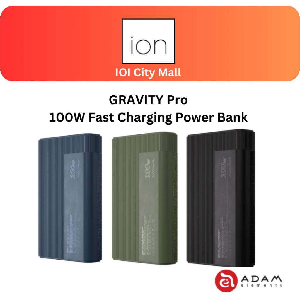 Adam Elements GRAVITY Pro 100W Fast Charging Power Bank 20000mah ...