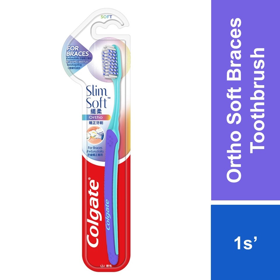Colgate SlimSoft Ortho Soft Braces Toothbrush (1's) | Shopee Malaysia