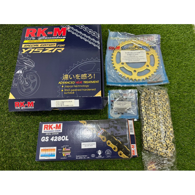 YAMAHA Y15 Y15ZR LC150 FZ150 FZ150 NEW RKM CHAIN KIT SET SPROCKET SET ...