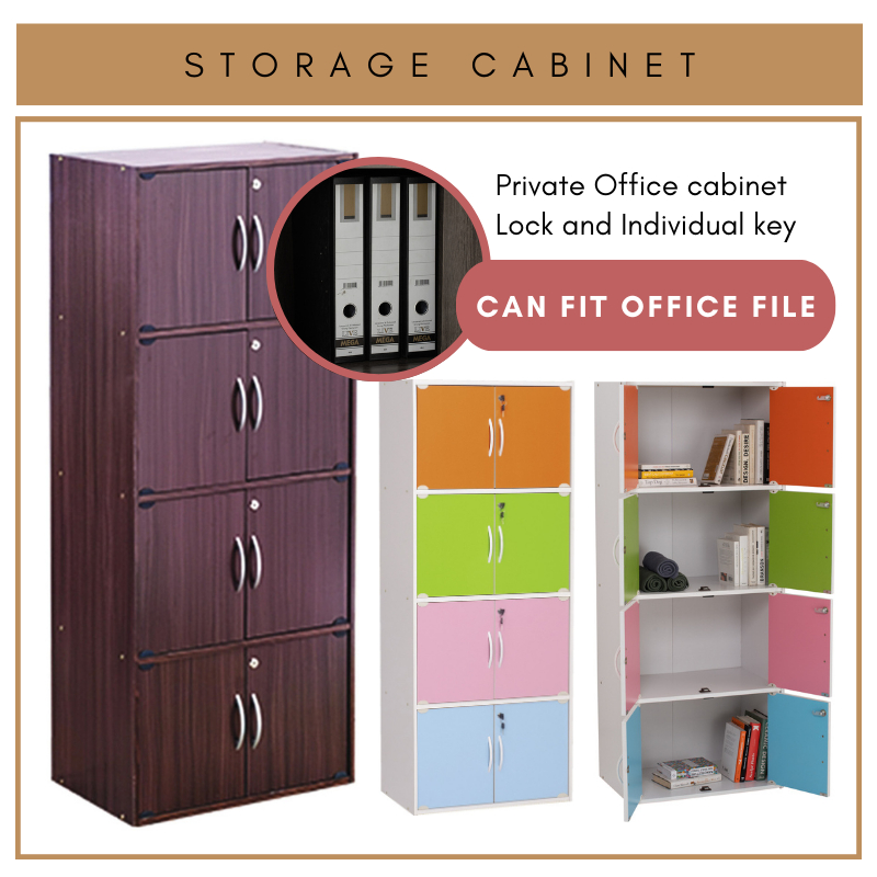 Alora Furniture - CODEY 8 Door Storage Box With Lock / Almari Berkunci ...