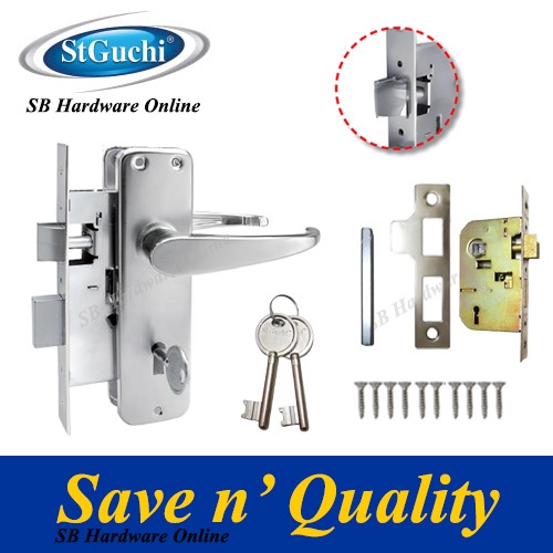 ST GUCHI H-3003-01 2 LEVER MORTISE LOCKSET | Shopee Malaysia