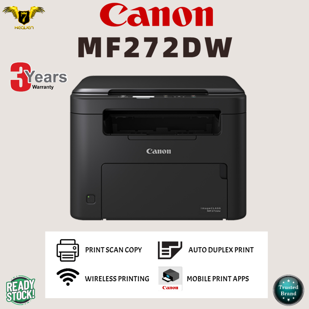 Canon Printer imageCLASS MF272dw Laserjet Print Scan Copy Auto Duplex ...