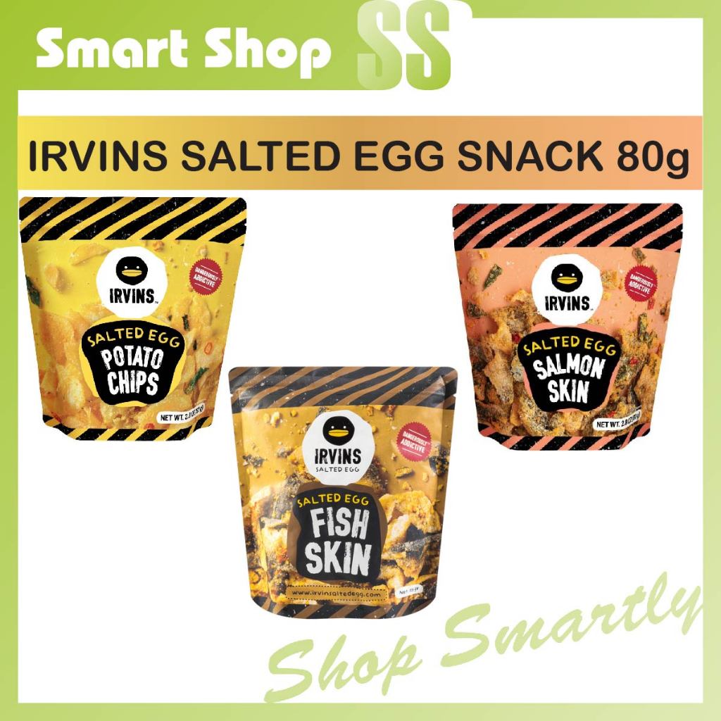 IRVINS SALTED EGG FISH SKIN/POTATO CHIPS/SALMON SKINS 80g | Shopee Malaysia